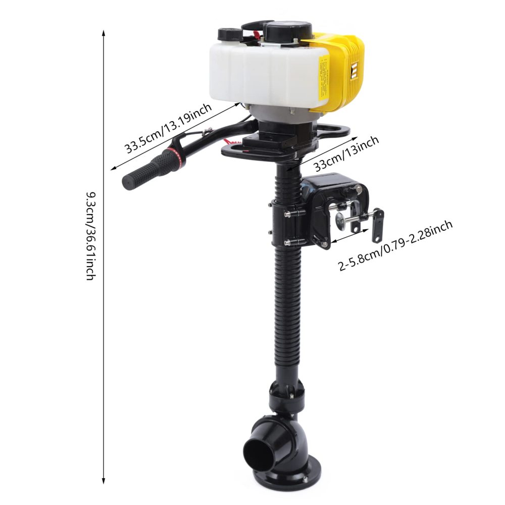 2.5HP 2 Stroke Outboard Motor Heavy Duty Inflatable Fishing Boat Engine ...