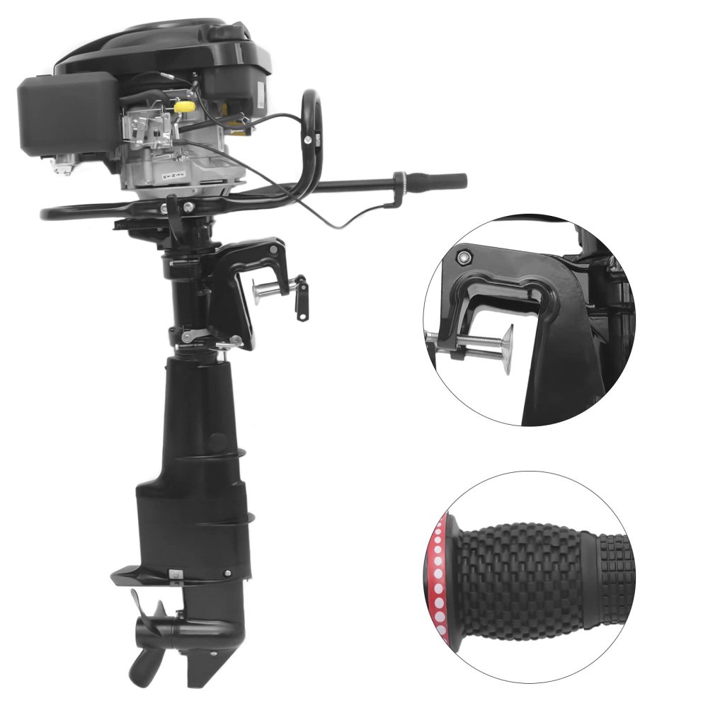 7.5HP 4-Stroke Outboard Engine Petrol Boat Engine, Electric Outboard Motor