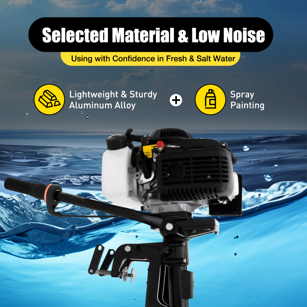 HANGKAI Outboard Motor Engine 4HP 4-stroke Professional Fishing Boat ...