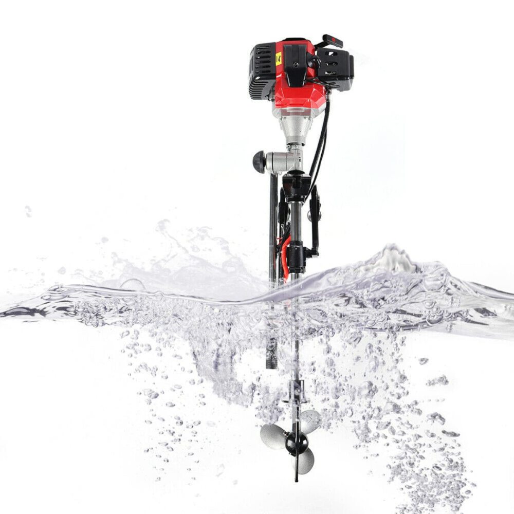 Trolling Outboard Motor,2.3HP 2-Stroke 52CC Gas-Powered Outboard Motor ...