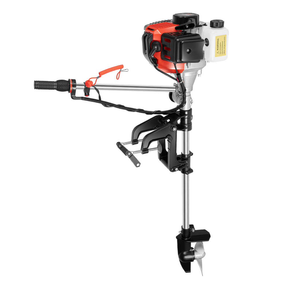 Trolling Outboard Motor,2.3HP 2-Stroke 52CC Gas-Powered Outboard Motor ...